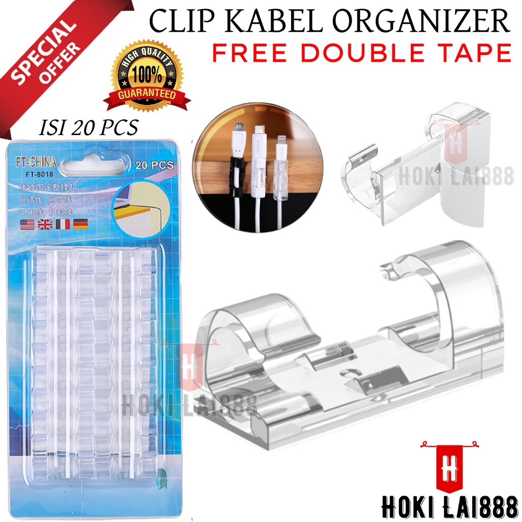 Jual [HKL] KLIP KABEL ISI 20 PCS / KABEL KLIP /CABLE CLIP KABEL KLIP ...