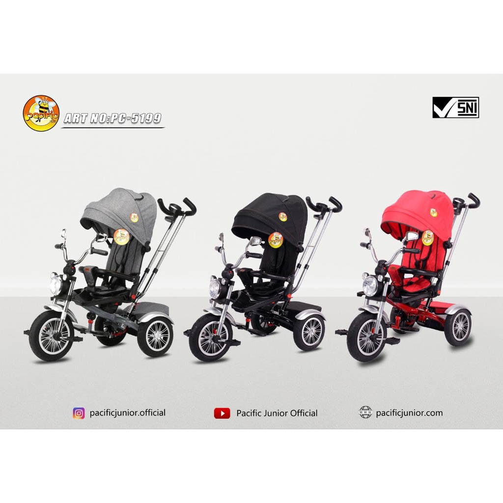 Jual Sepeda Roda Tiga Baby Stroller Pacific PT 5199 | Shopee Indonesia