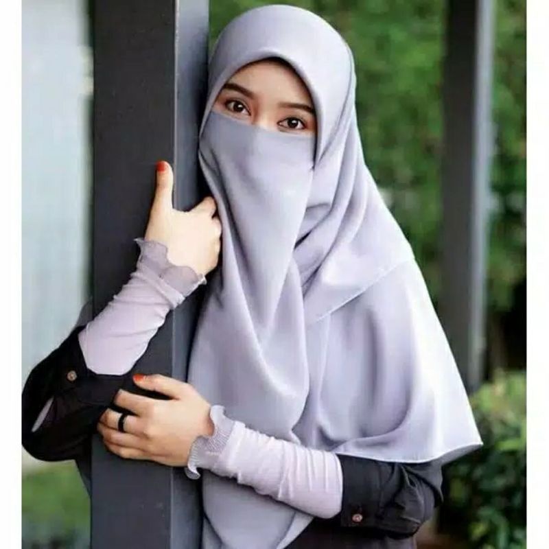 Jual CADAR TALI 2 LAYER / NIQAB CERUTTY BABYDOLL | Shopee Indonesia