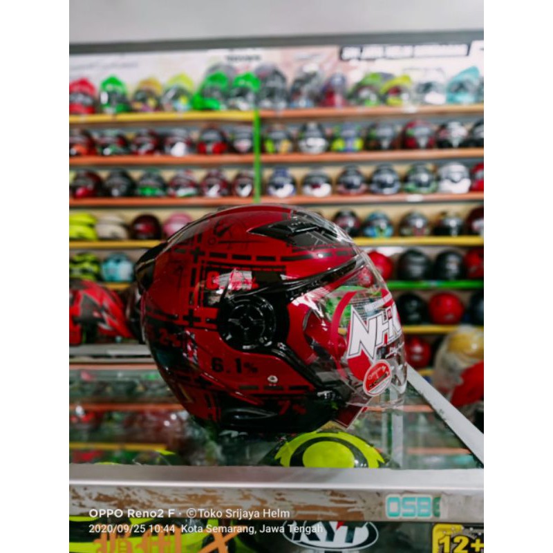 Jual HELM NHK GLADIATOR DRC MERAH MARON/HELM NHK DOBEL VISOR | Shopee ...
