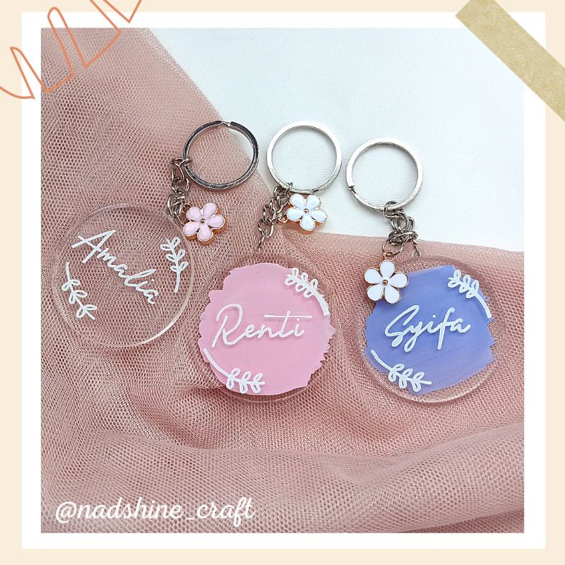 Jual Ganci akrilik lettering / gantungan kunci akrilik custom nama ...