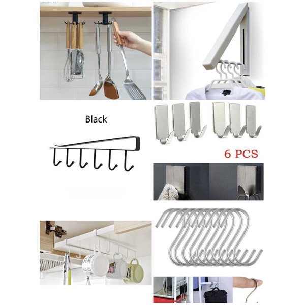 Jual Rak Gantungan Peralatan Dapur 6 Hook Hanger | Shopee Indonesia