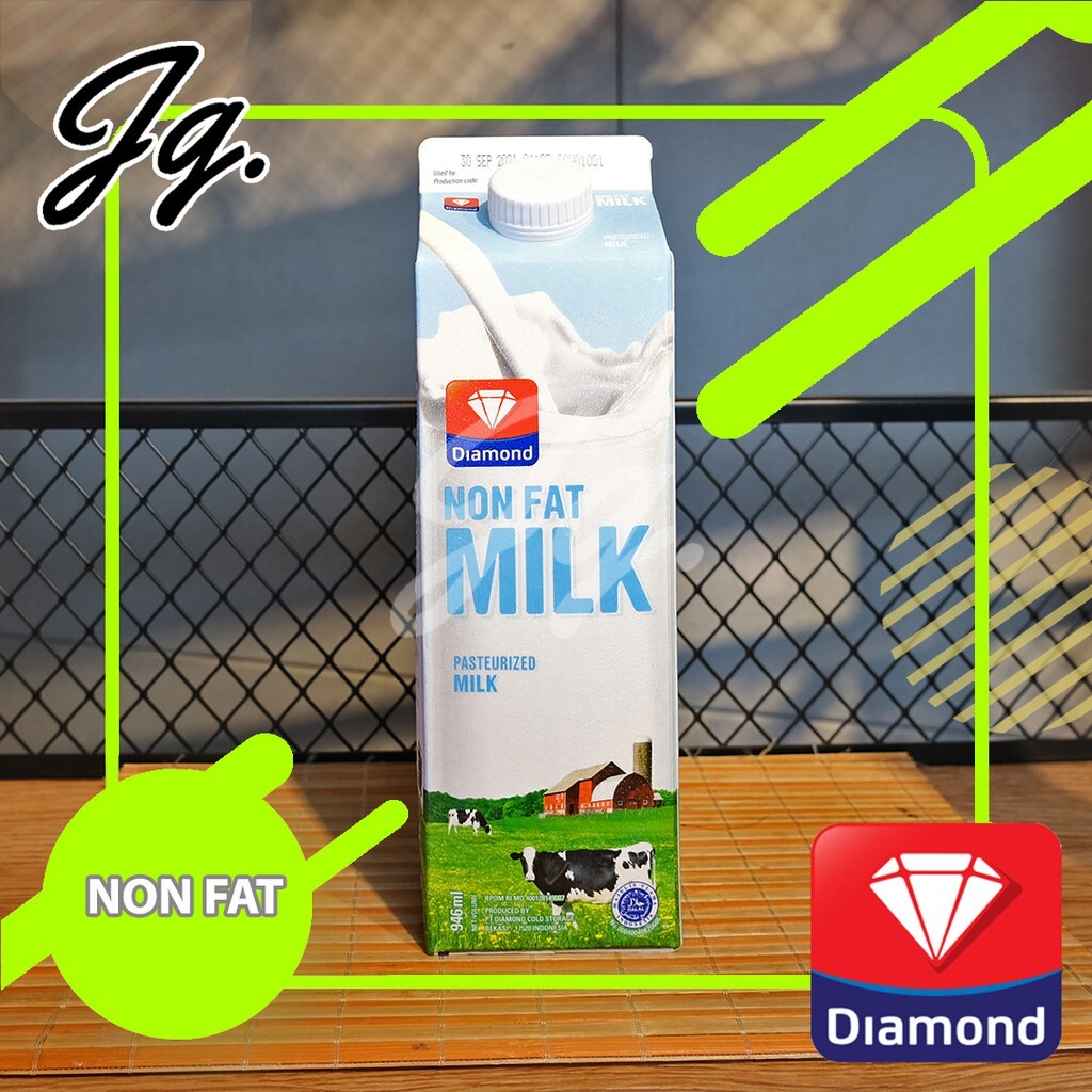 Jual DIAMOND FRESH MILK NON FAT 946 ML - 1 KARTON | Shopee Indonesia