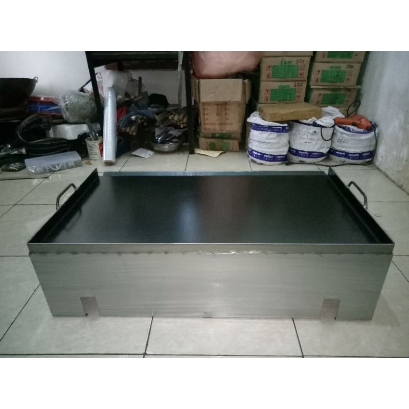 Jual Wajan Teppanyaki ukuran 50x90cm BAJA hitam | Shopee Indonesia