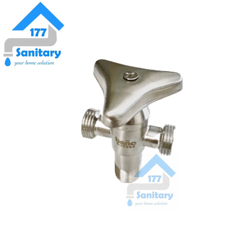 Jual Stop kran shower Kloset stainless 304 segitiga B3-keran air tee sower setenlis sus 304 ...