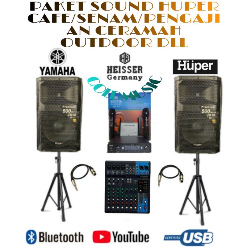 Jual PAKET SOUND HUPER 15INCH 500WATT AKTIF YAMAHA 10CH MIC WIRELESS ...