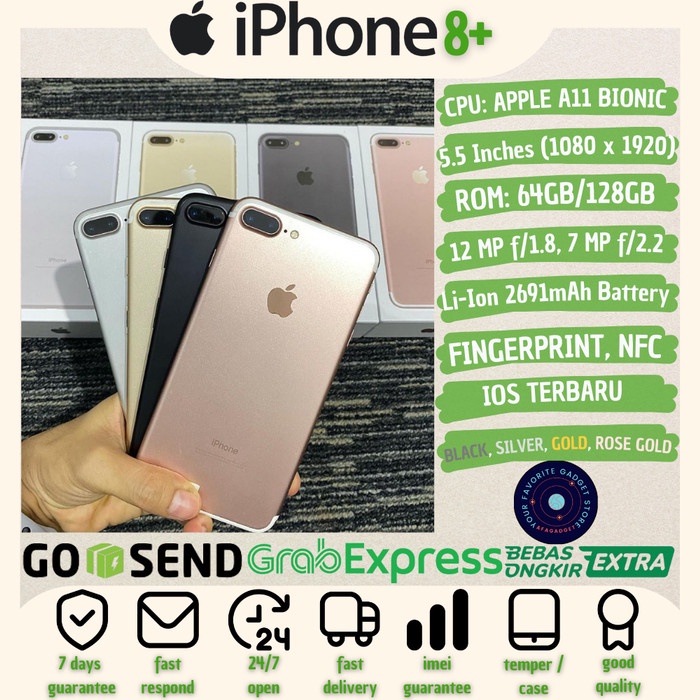 Jual iPhone 8 Plus 64GB Fullset Mulus Garansi Resmi | Shopee Indonesia