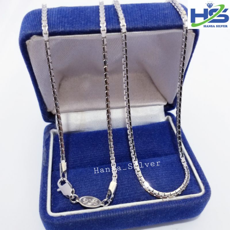 Jual Kalung Perak Silver Asli 925 Lapis Emas Putih Kualitas Super Italy ...
