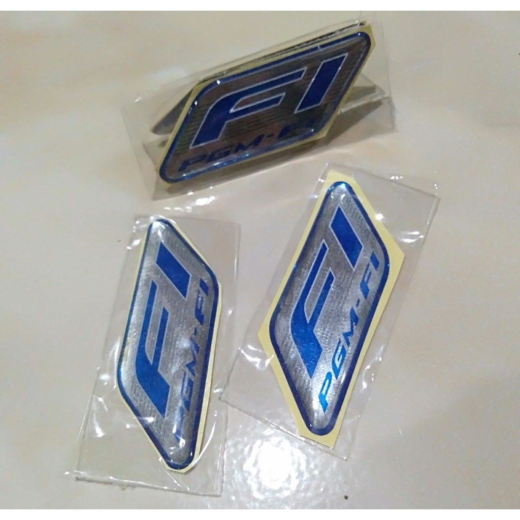 Jual Emblem Motor Honda Injeksi || Stiker emblem PGM-FI Honda || COD ...