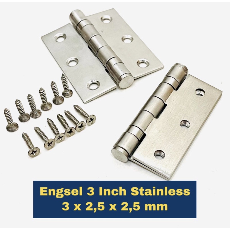 Jual Engsel Stainless 3 Inch Pintu Jendela Lemari Rumah Rak Stenlis 3 ...