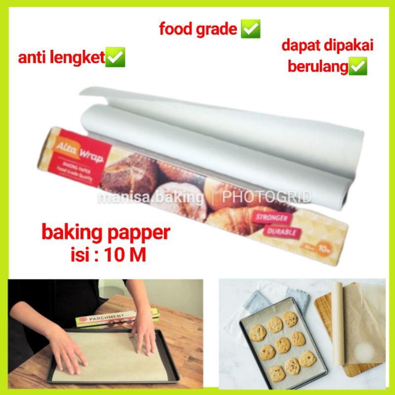 Jual BAKING PAPER 30 CM X 10 M KERTAS ROTI ALAS LOYANG ANTI LENGKET ...