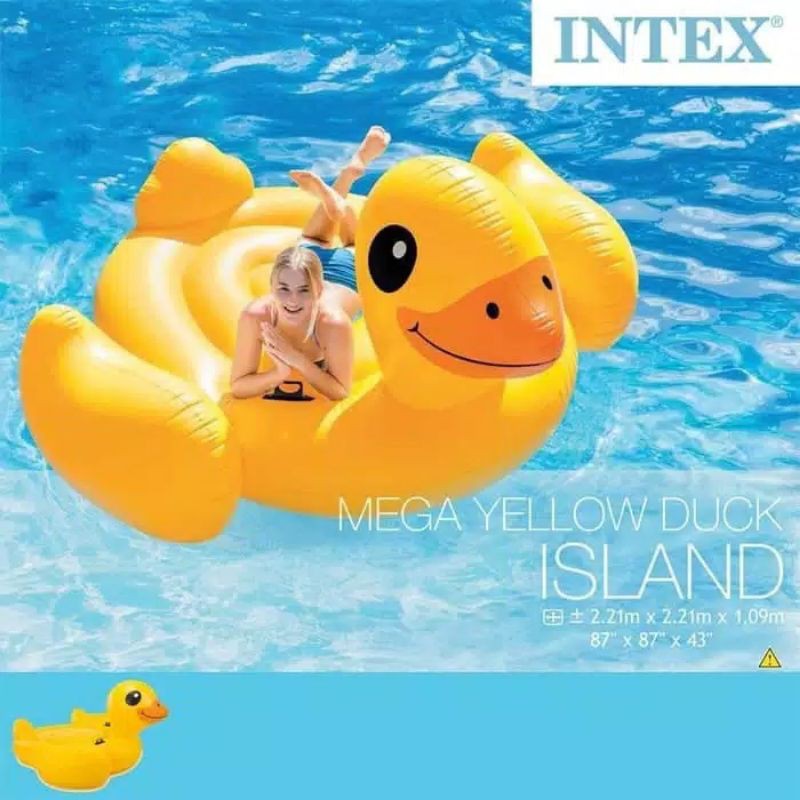 Jual intex mega yellow duck island 56286 pelampung floaties jumbo ...