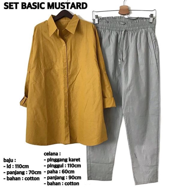 Jual SET BASIC MUSTARD | Shopee Indonesia