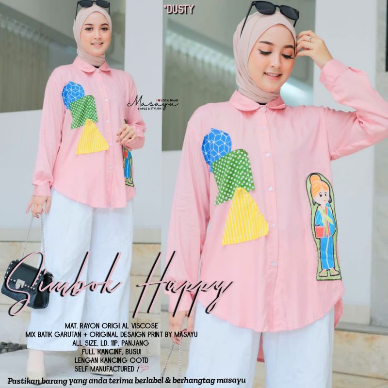 Jual GHUI ~ SIMBOK HAPPY BLOUSE (ORIGINAL MASAYU BATIK) | Shopee Indonesia