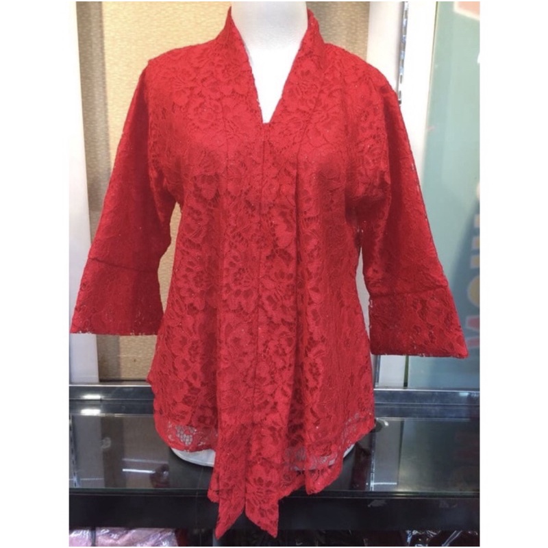 Jual Atasan Kebaya Brukat Atasan Kebaya Kartini Atasan Kebaya Kutubaru polos floy Aneka Warna ...
