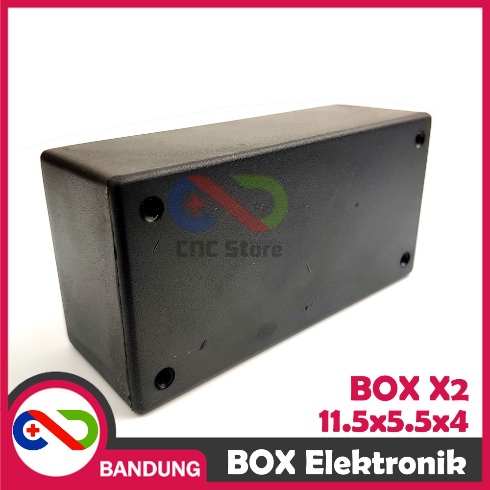 Jual BOX ELEKTRONIK X2 KOTAK RANGKAIAN ARDUINO 11.5x5.5x4 CASING BLACK ...