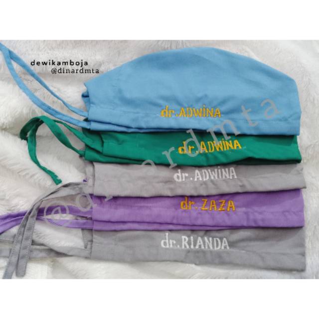 Jual TOPI Bordir TOPI Nama TOPI operasi Surgical Headcap | Shopee Indonesia