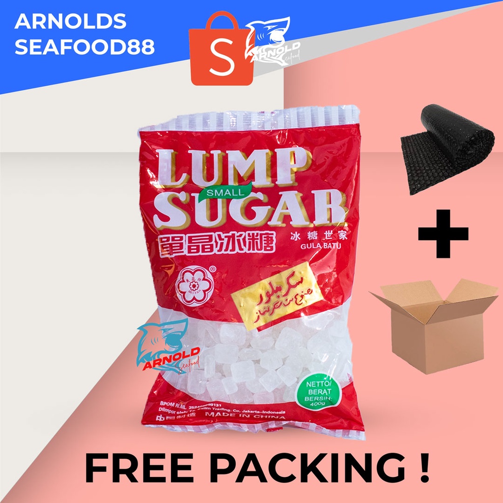 Jual gula batu 400g / lump sugar 400g premium quality (free packing ...