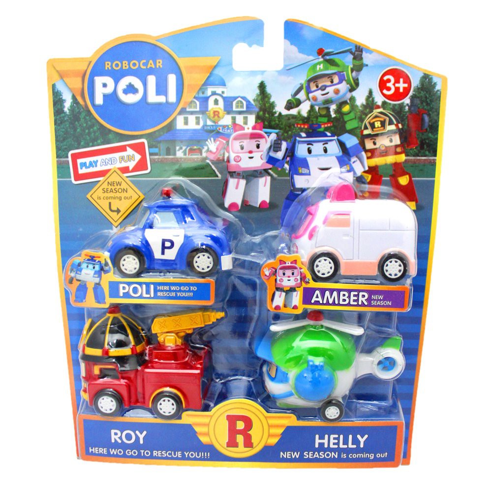 Jual Mainan Anak Mobil-Mobilan Poli Pullback Set 4 Robocar Poli ...