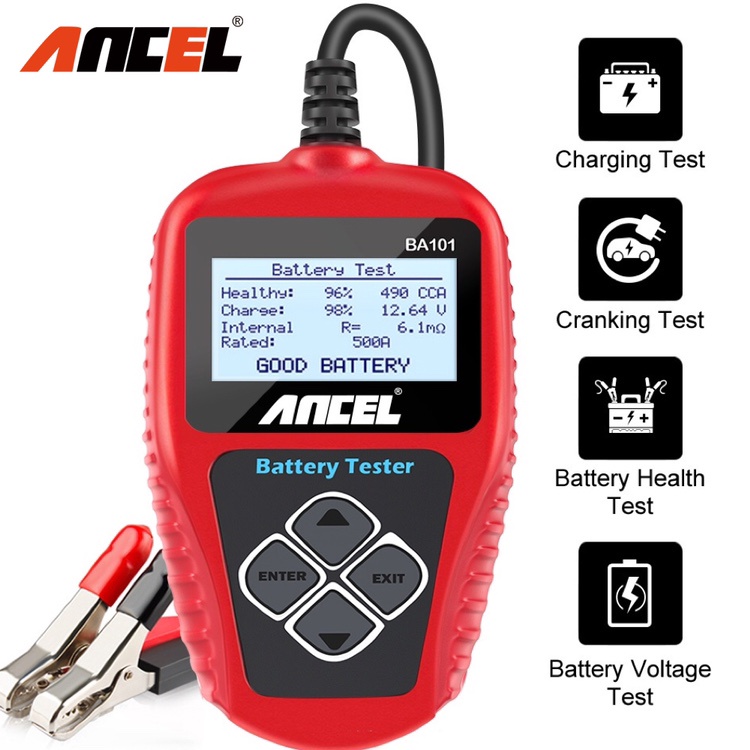 Jual Ancel Ba101 12V Car Battery Tester Digital Analyzer Tester ...