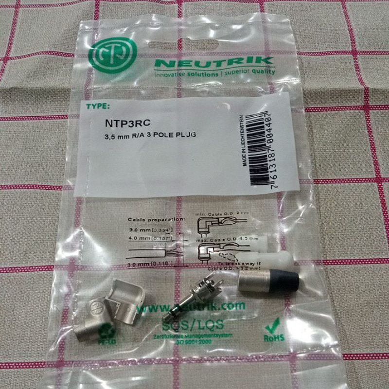 Jual Jack 3,5 mm Neutrik ntp3rc (jack hp 1/8 L) | Shopee Indonesia