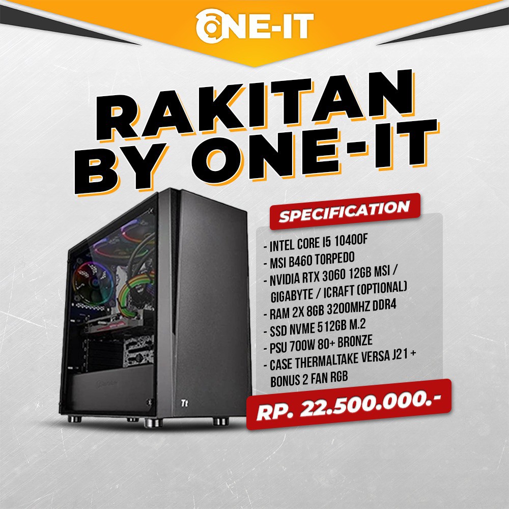 Jual PC Rakitan Intel core i5 10400F | RTX 3060 12GB | Ram 16GB | SSD 512GB | Shopee Indonesia