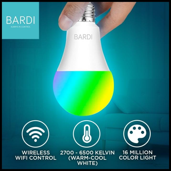 Jual Bardi 9W Rgb + Ww Smart Light Bulb Wifi Wireless Iot Home ...
