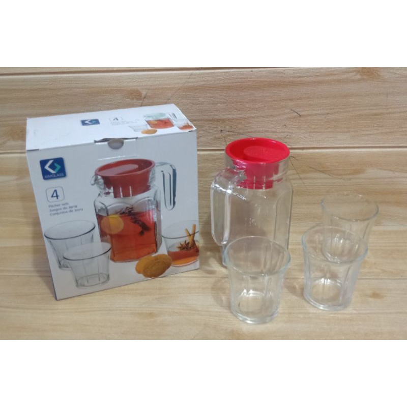 Jual Gelas set 1 Teko 3 Gelas / Teapot set gelas kaca | Shopee Indonesia