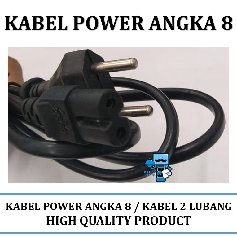 Jual Kabel Power Angka 8 / Kabel Power 2 lubang - Cable Power Cord | Shopee Indonesia