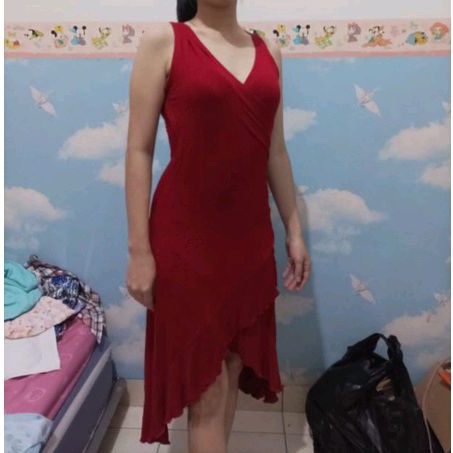Jual Preloved Gaun Indah / Gaun Sexy / Gaun Merah / Red Dress/ Dress ...