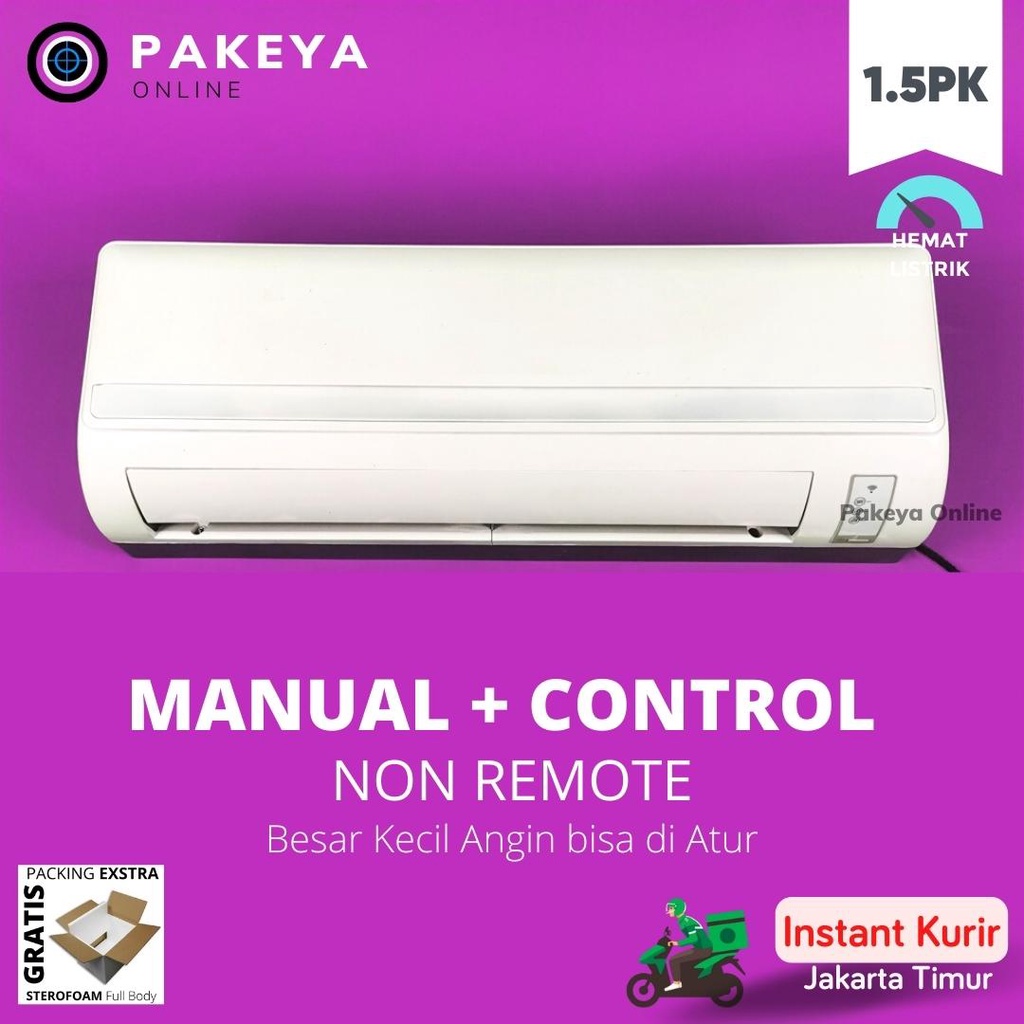 Jual Kipas Angin AC Manual 1.5PK Non Remote Plus Control Angin | Shopee ...