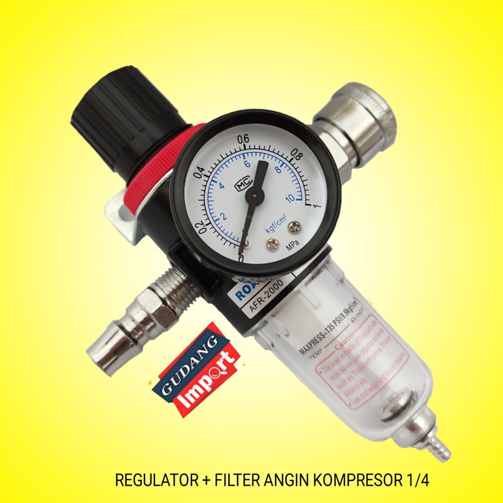 Jual REGULATOR FILTER PENGATUR TEKANAN ANGIN KOMPRESOR SPRAYGUN ...