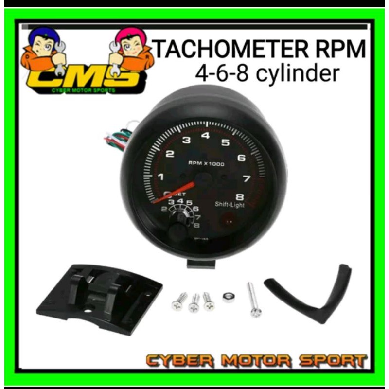 Jual Tachometer rpm mobil universal. takometer mobil. tachometer gauge ...
