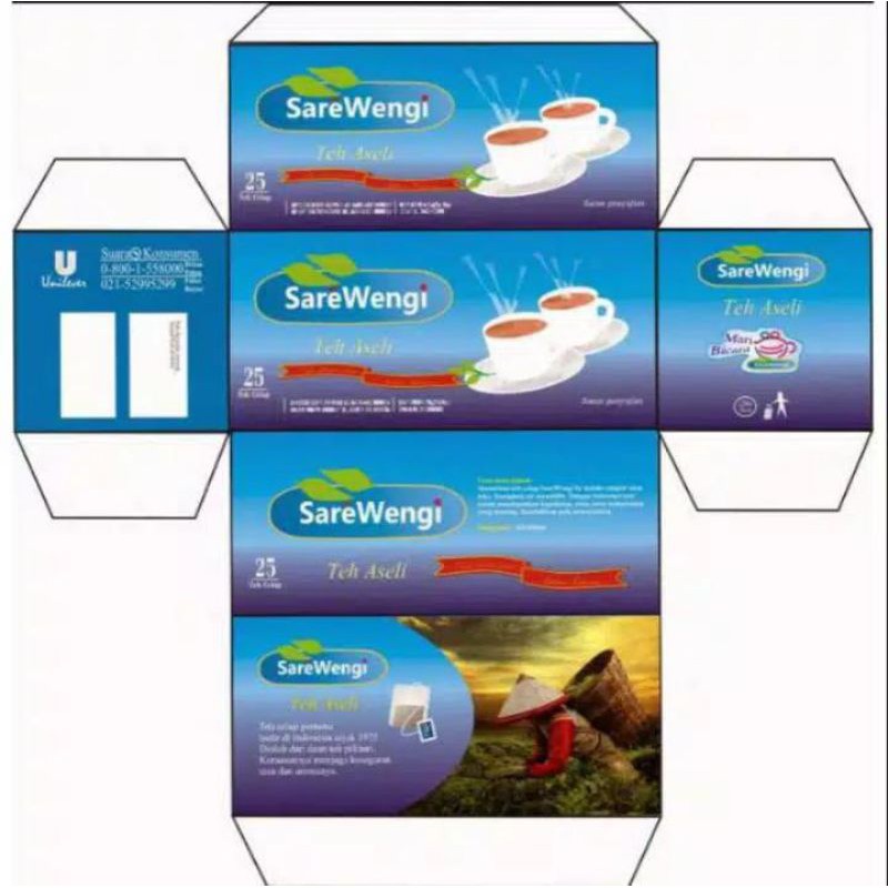 Jual Custom box kemasan untuk kantong teh celup paket 100pcs | Shopee ...