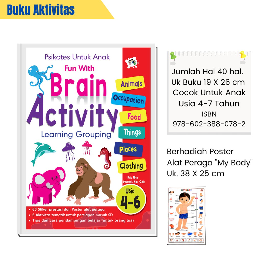 Jual Buku Anak Fun With Brain Activity | Shopee Indonesia