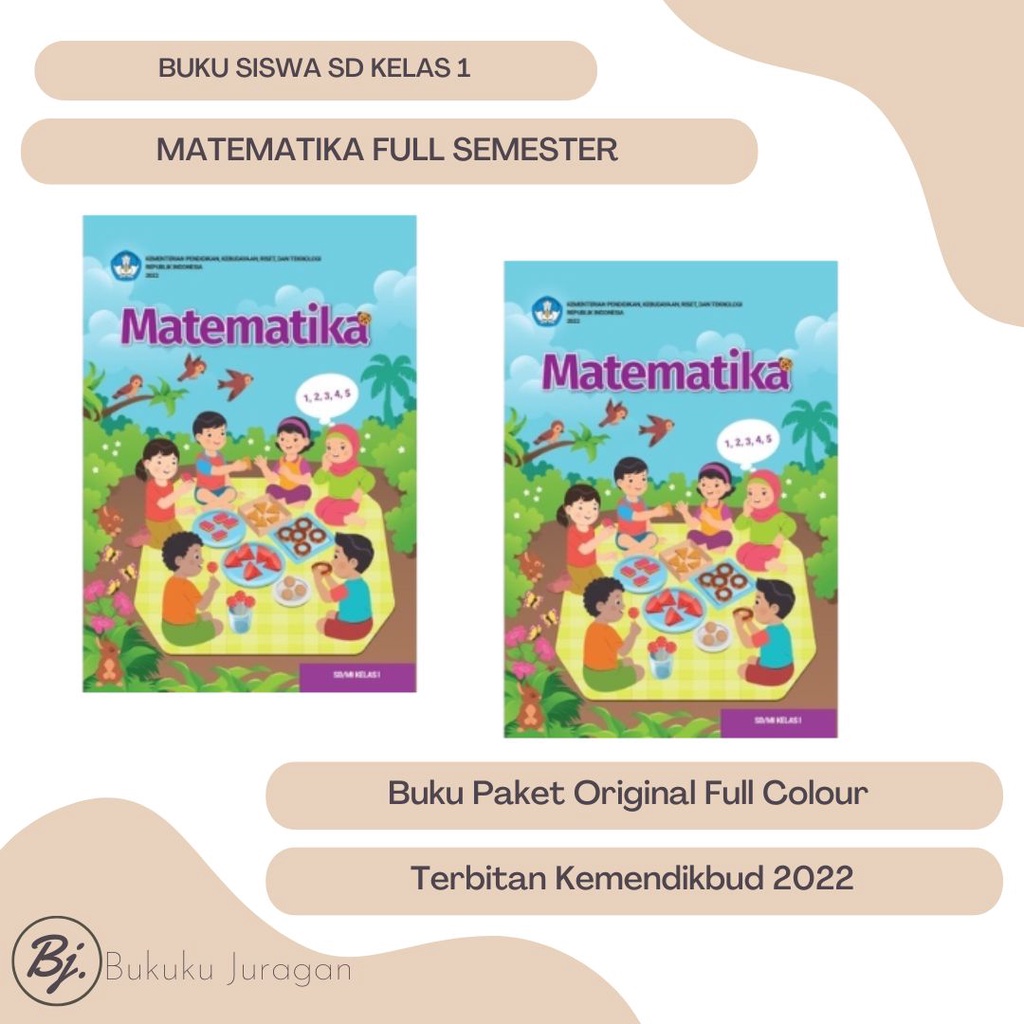 Jual BUKU PAKET SISWA SD KELAS 1 MATEMATIKA KURIKULUM MERDEKA 2022 ...