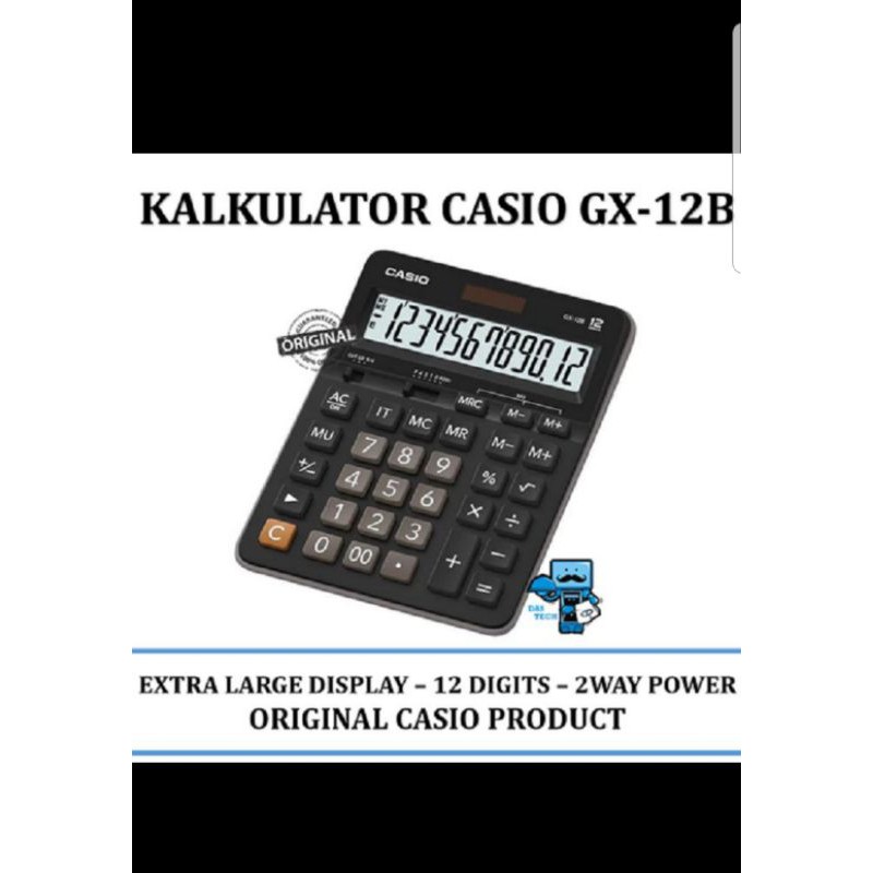 Jual kalkulator calculator casio gx-12b gx12b original garansi resmi 1 ...
