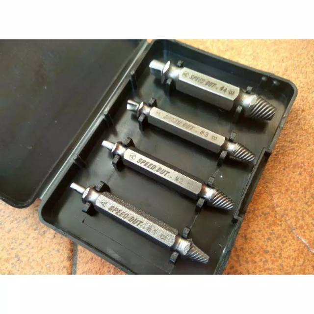 Jual Screwbolt extractor tap drill bit set mata bor pembuka baut rusak | Shopee Indonesia