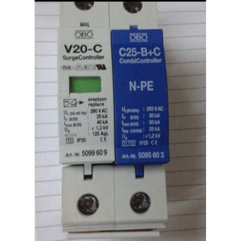 Jual penangkal petir surge arrester OBO betterman surge arrester OBO ...