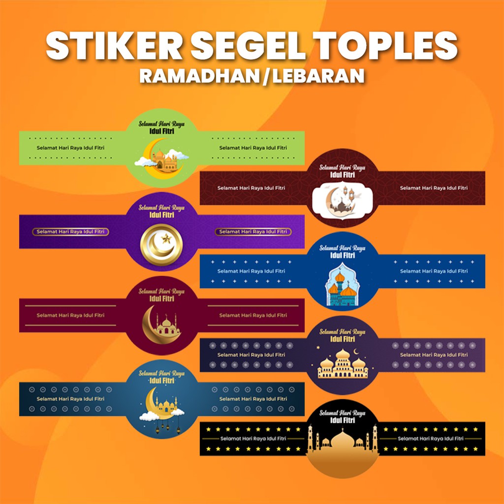 Jual Stiker Toples / Segel Kue Ramadhan / Stiker Kue Kering / Stiker ...