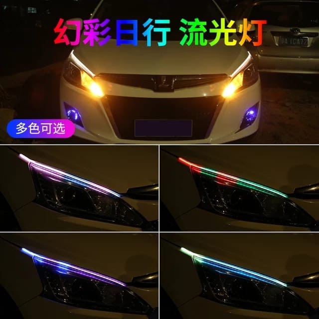 Jual Lampu Mobil LED Strip DRL Lampu Depan Mobil 45/60 cm Remote ...