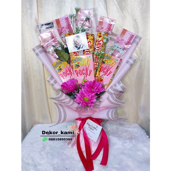 Jual buket bunga, snack, money buket | Shopee Indonesia