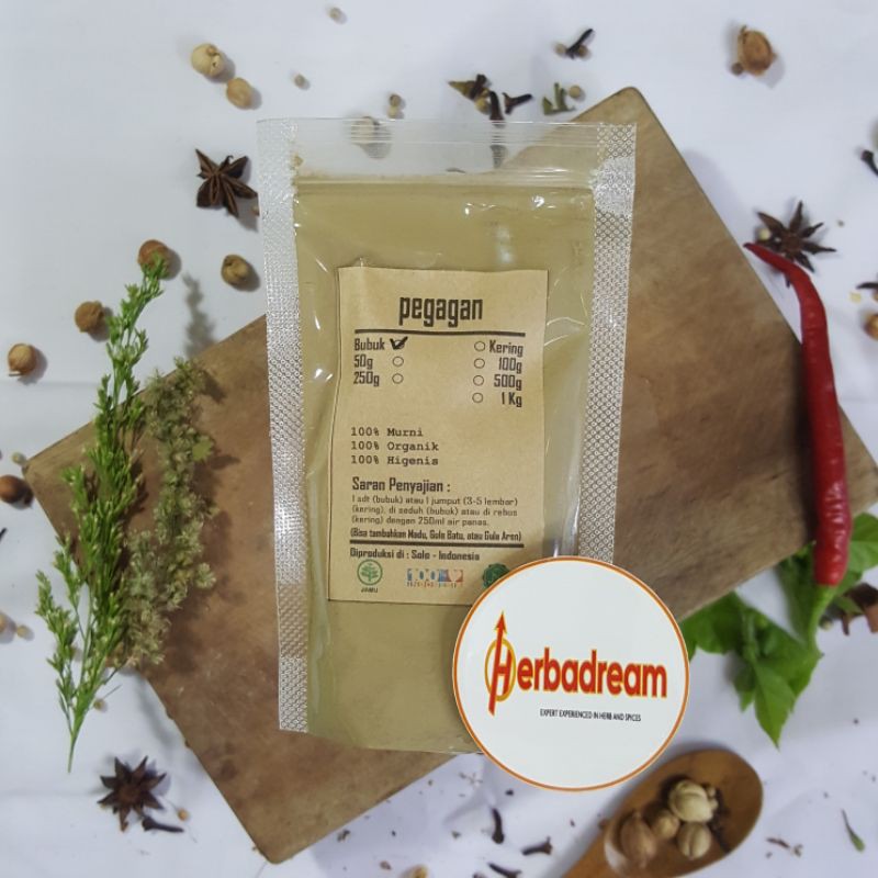 Jual 15 GRAM BUBUK PEGAGAN GAGAN ANTANAN CENTELLA ASIATICA DAUN KAKI ...