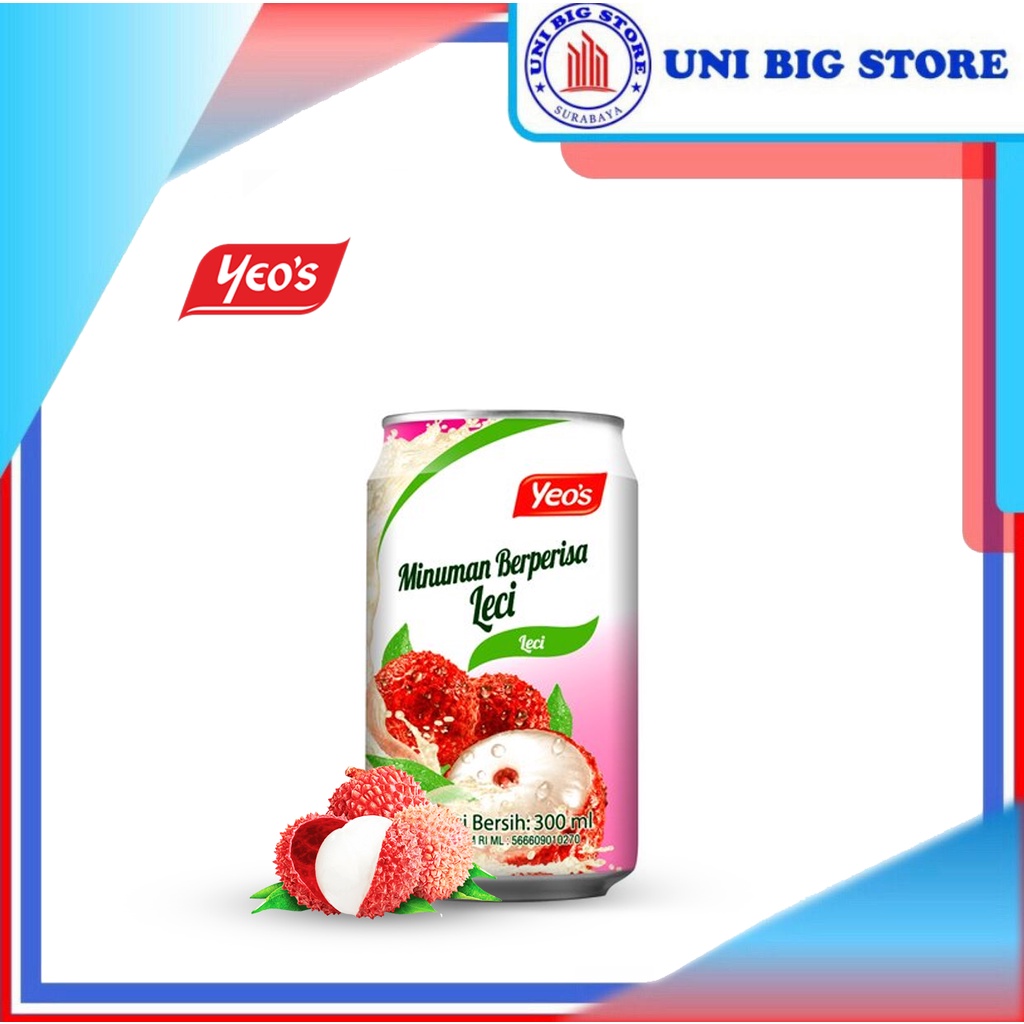 Jual Yeo's YEOS Lychee Drink Can 300 ml Buah Leci Minuman Kaleng ...