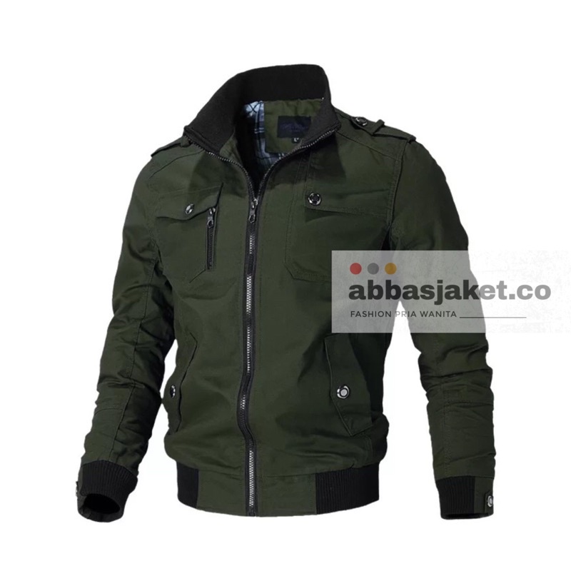 Jual Jaket Pria Kain Katun Casual Original / COD Jaket Cotton Premium ...