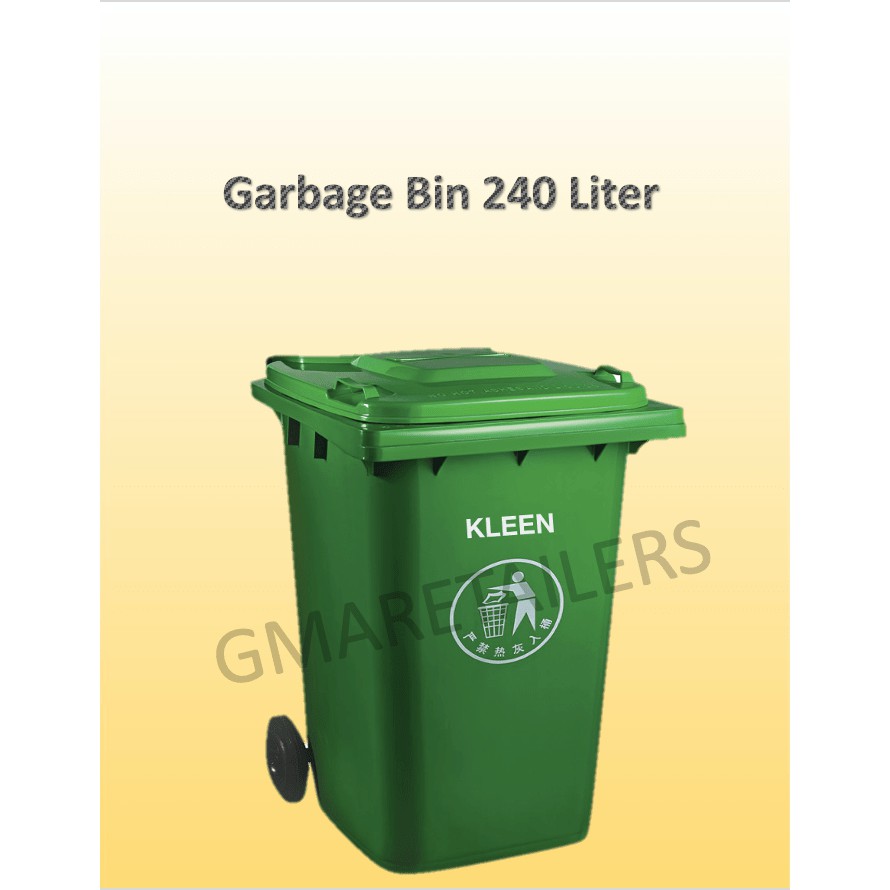 Jual Garbage Bin / Tempat Sampah Roda KLEEN 240L | Shopee Indonesia
