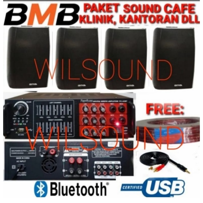 Jual PAKET SOUND SYSTEM CAFE AULA KANTORAN 4 SPEAKER BMB ORIGINAL ...