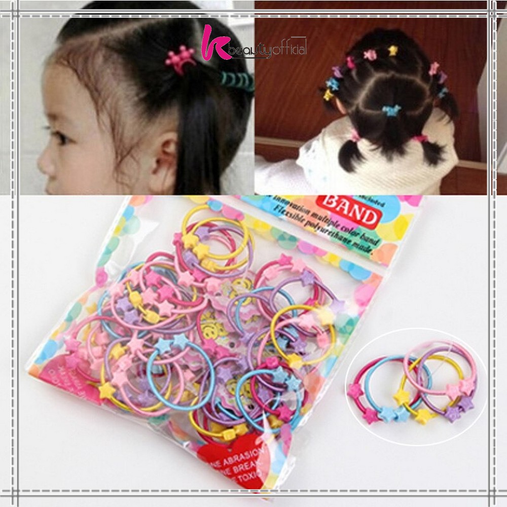 Jual KB-C9 (50 PCS) Ikat Rambut Anak Anak / Karet Ikat Rambut / Kuncir ...