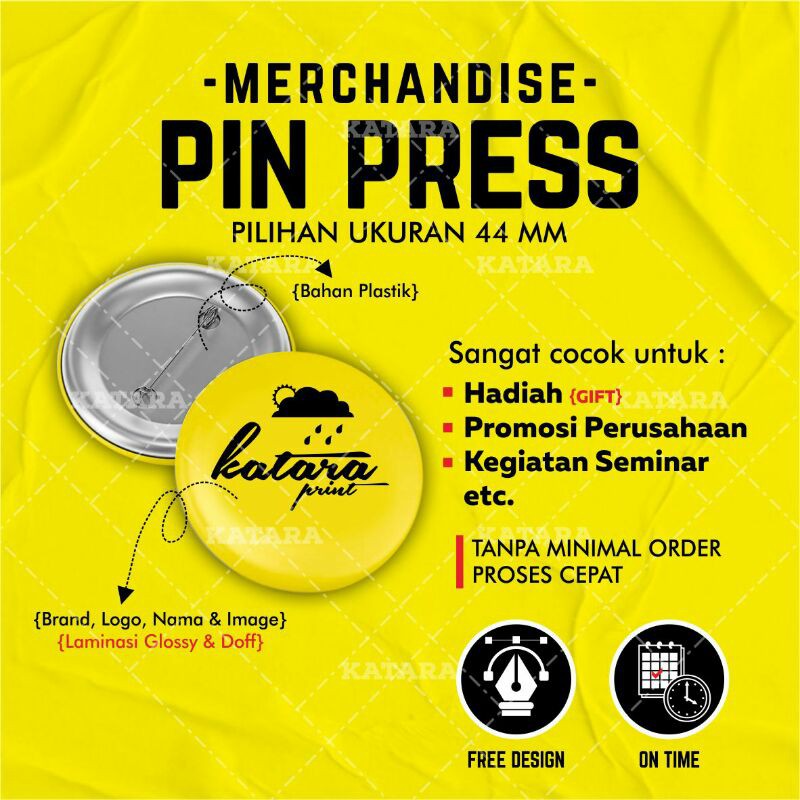 Jual PIN PRESS MURAH \ PIN CUSTOM \ PIN PENITI | Shopee Indonesia
