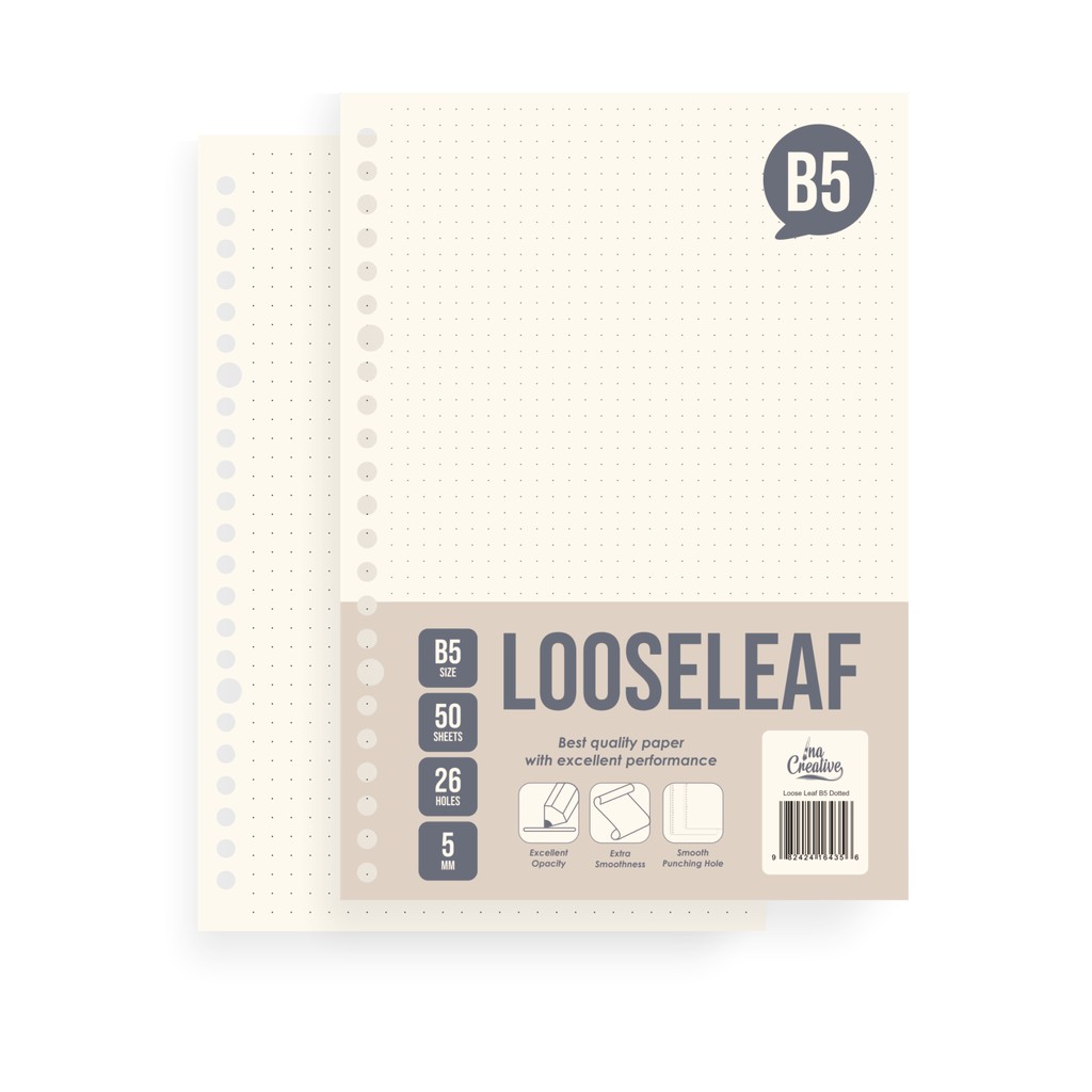 Jual Ina Creative Loose leaf Dot/Grid B5/A5| Isian Binder B5/A5 ...